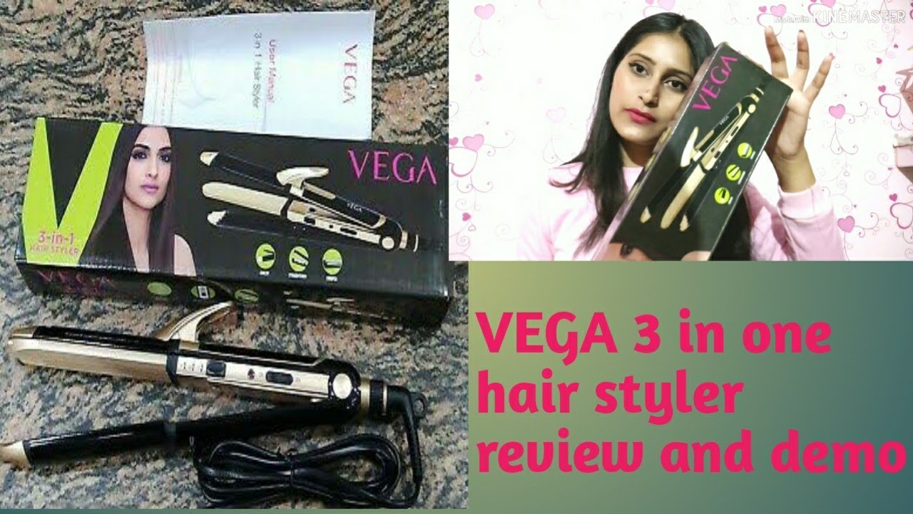 VEGA 3 in one hair styler review and demo | straightener, curlers ...