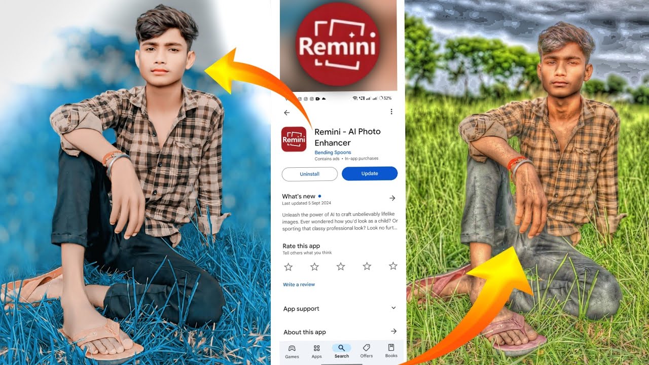 (Remini) Remini App Photo Edit कैसे करे || Remini Se Photo Editing ...