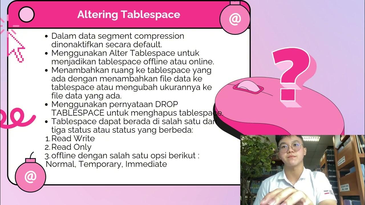 CREATE AND MANAGING TABLESPACE - YouTube