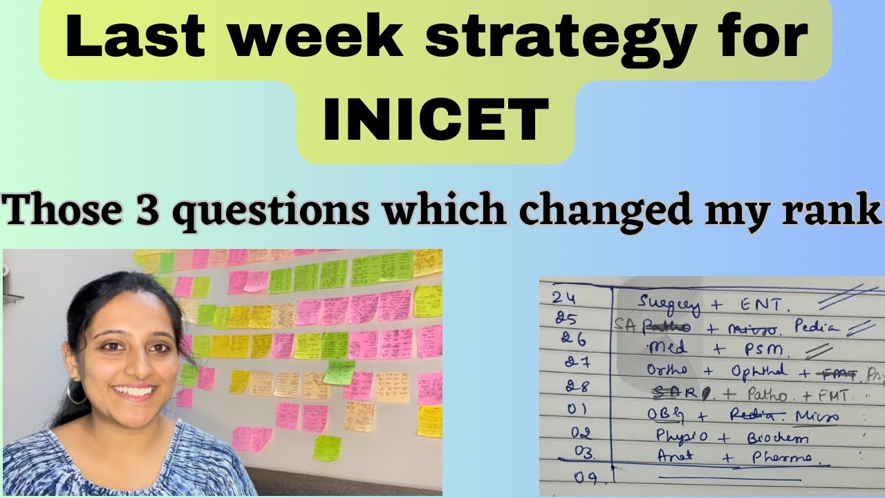 INICET last week strategy| Rank changing last revision #neetpg #inicet ...