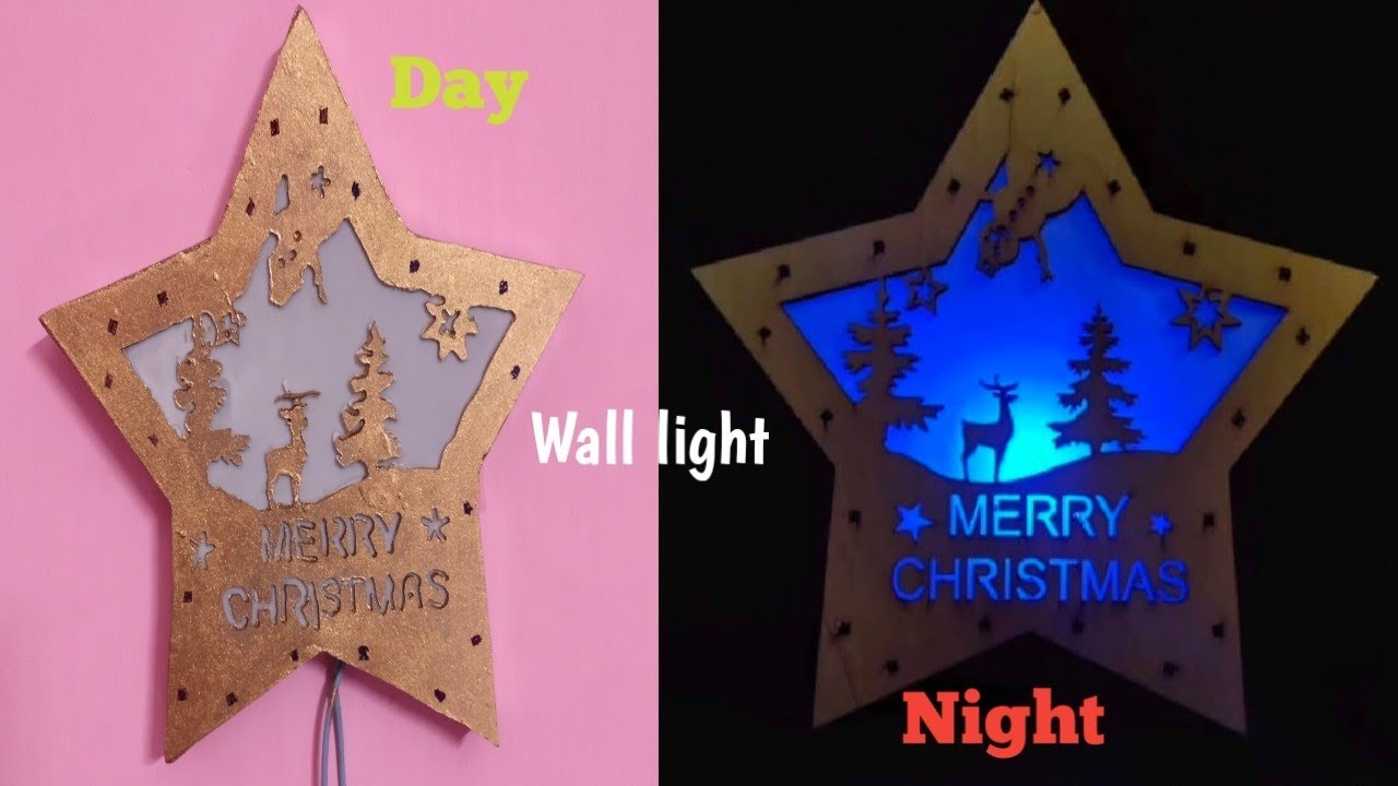 How To Make Christmas Decorations Light With Pvc pipe / Wall Lamp ...