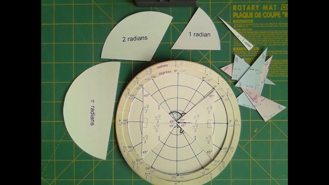 Unit Circle Manipulatives - Cutting it out nicely (MCR3U, MHF4U) - YouTube
