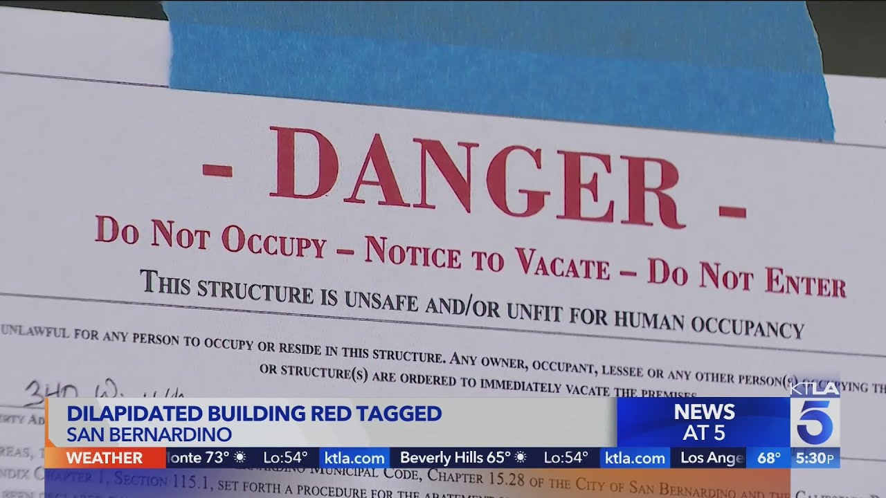 San Bernardino apartment building red-tagged, but some residents still ...