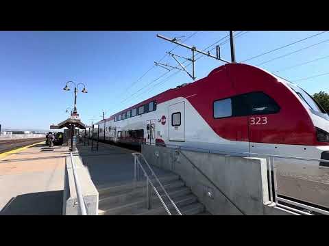 Caltrain EMU Train #141 departs Santa Clara Station - YouTube