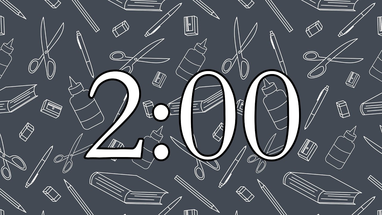 2 Minute Classroom Timer with School Bell Alarm | NO Music - YouTube