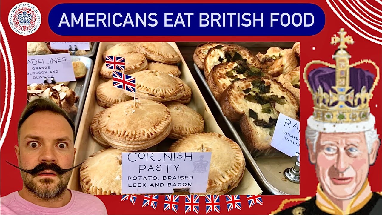 AMERICANS eat BRITISH FOOD to celebrate the CORONATION of KING CHARLES ...