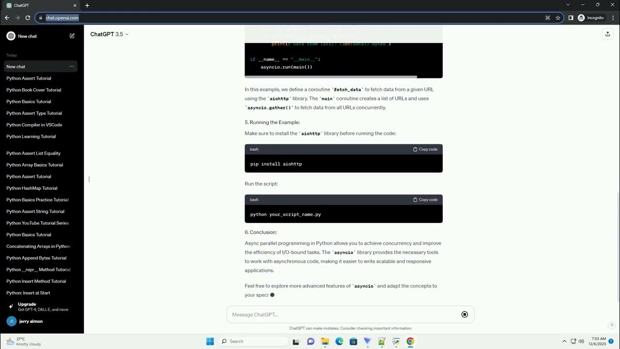 python async parallel - YouTube