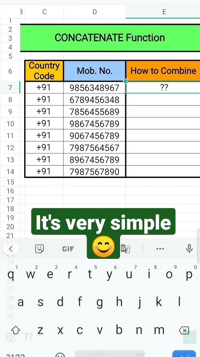 How To Use Concatenate Function In Excel Concatenate Concatenation Excel Viral Shorts Youtube