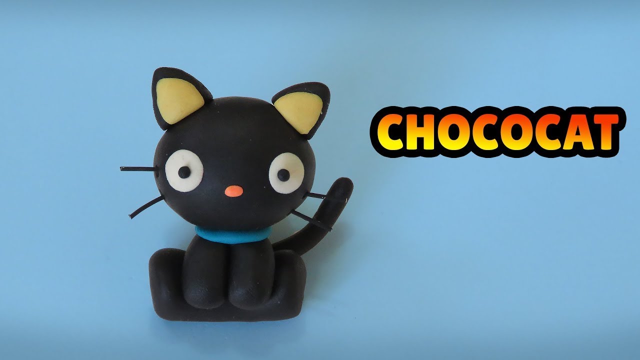 🔴 DIY How to Make CHOCOCAT - Easy Polymer Clay, plastilina and Fondant ...