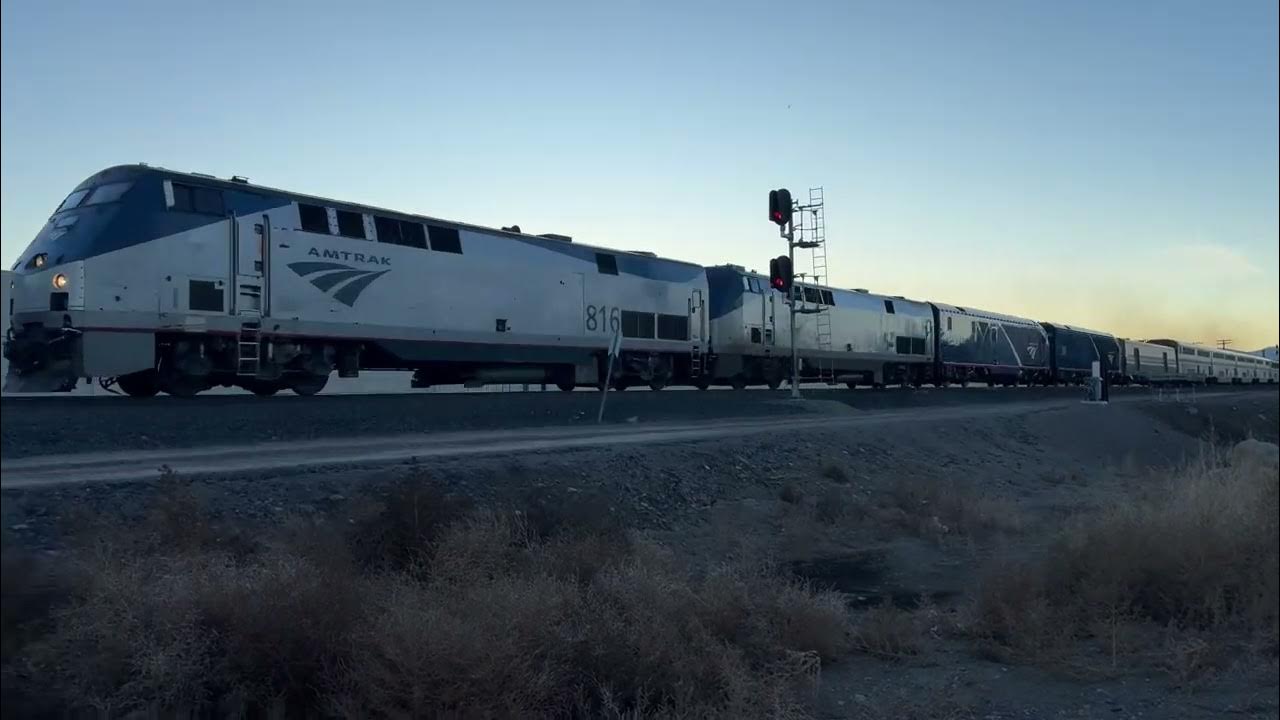 Amtrak California Zephyr Train #6 The quadheader With The New ALC-42's Siemens Chargers in ...
