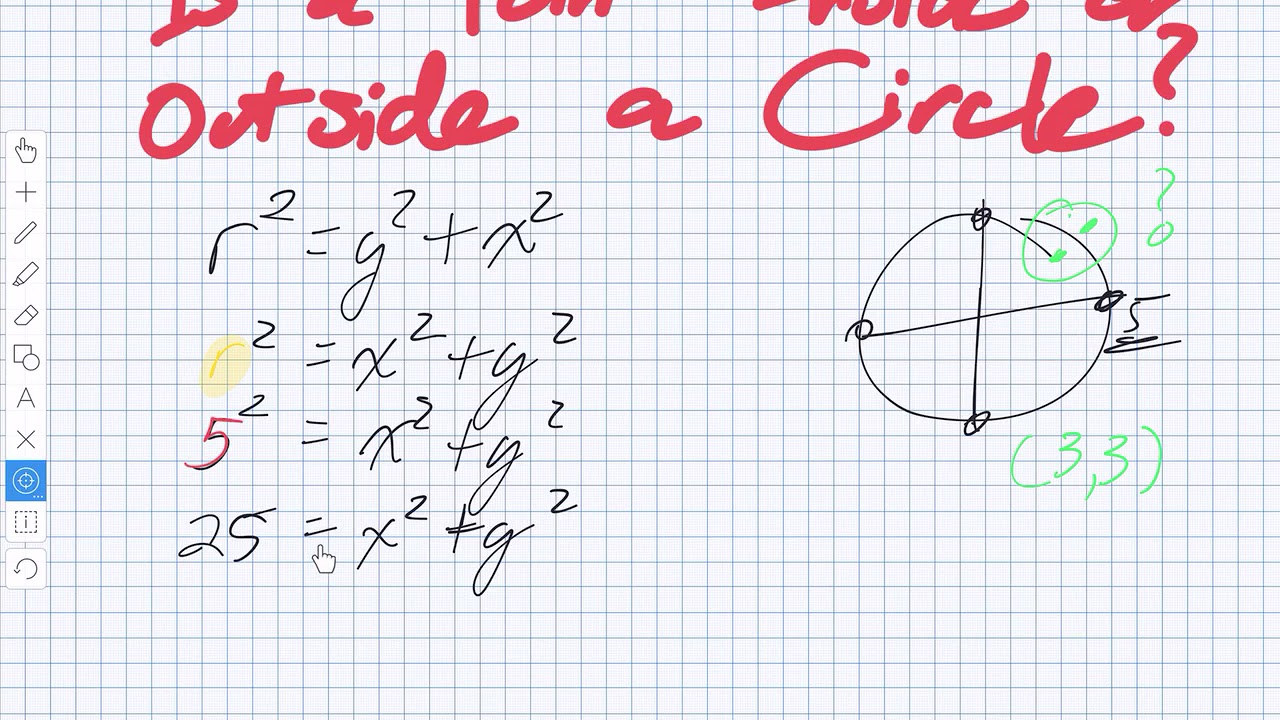 Is a Point Inside or Outside a Circle (Grade 10 Academic) - YouTube