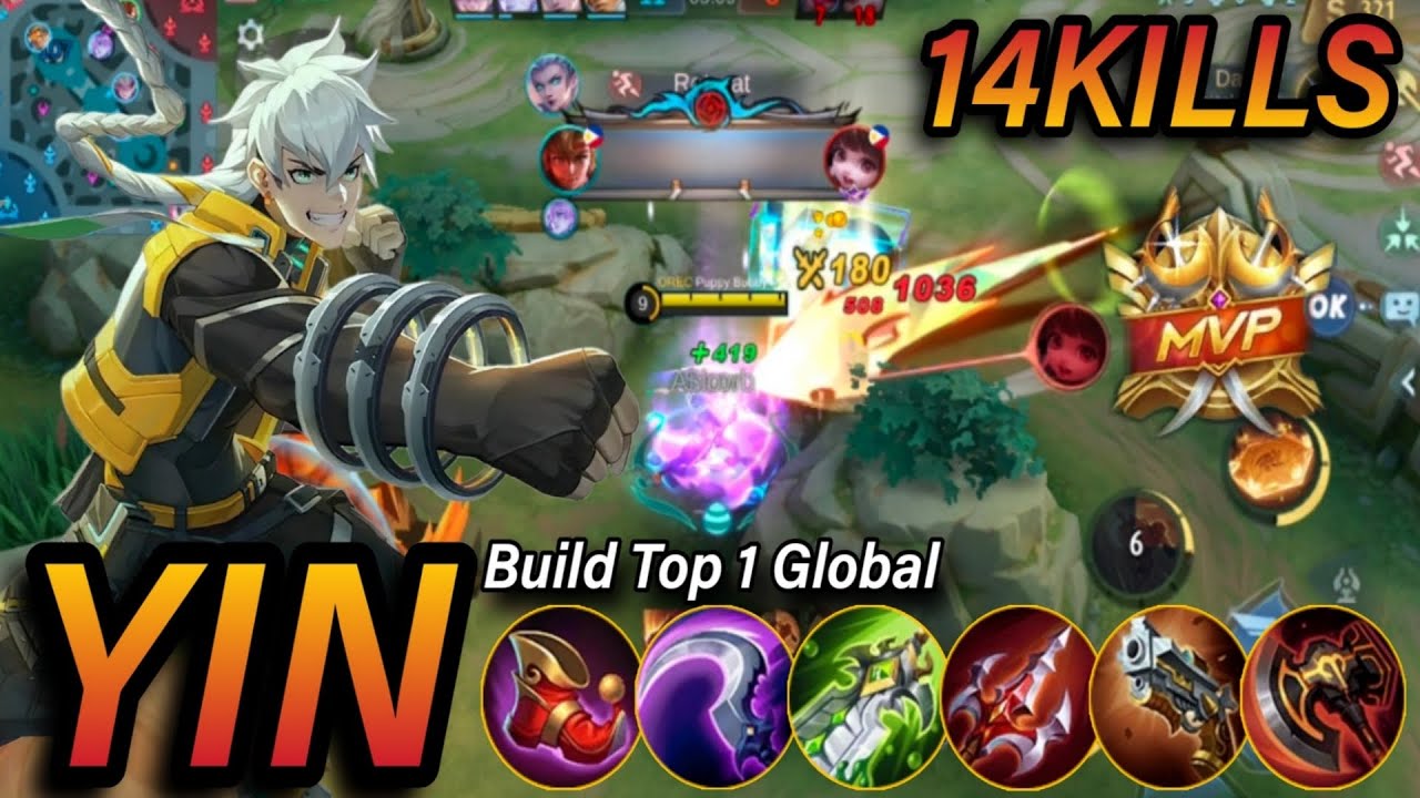 14KILLS YIN AND CD REDUCTION 🤔🔥|| YIN BEST BUILD || YIN BUILD TOP 1 ...