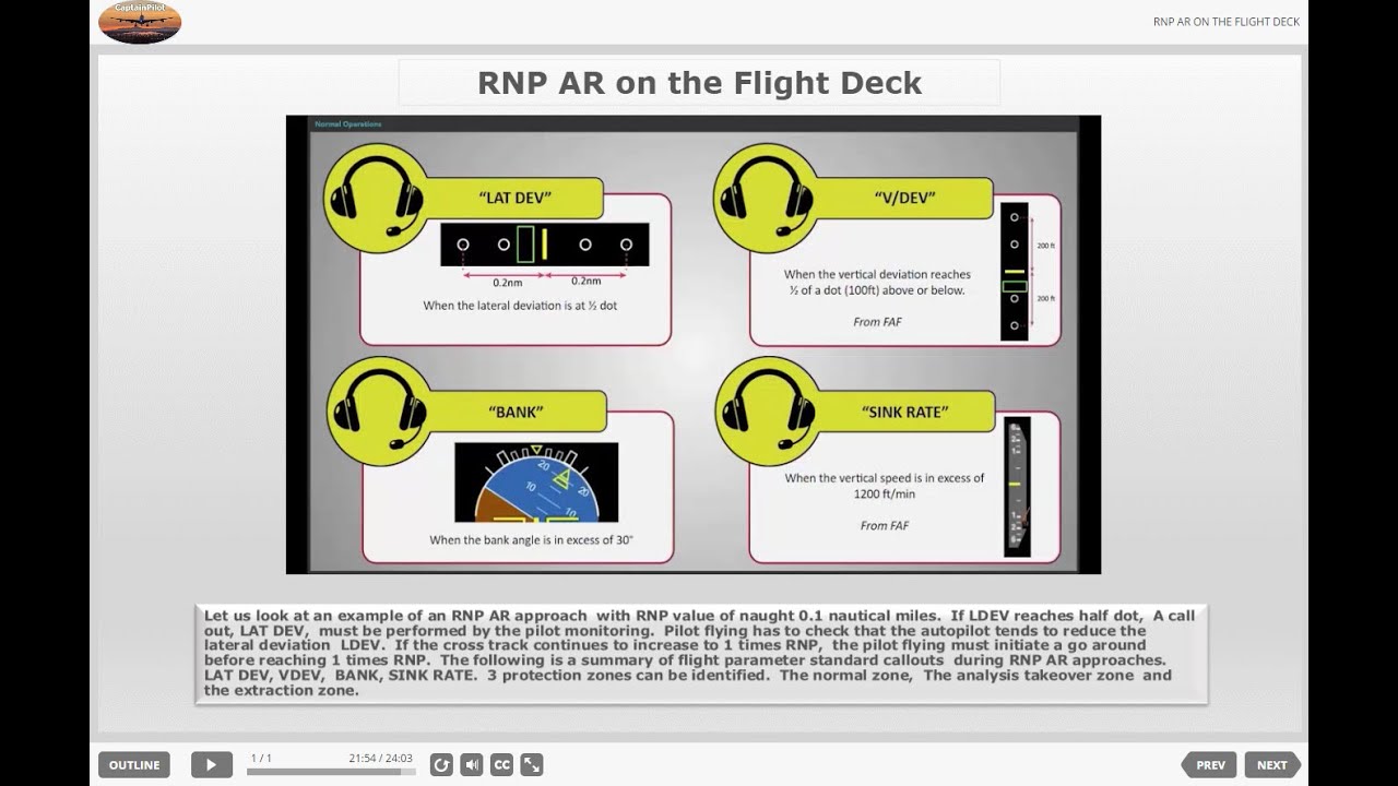 RNP AR on the Flight Deck – Normal Operations - YouTube