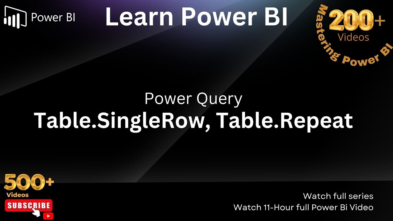 Power BI Power Query Table SingleRow And Table Repeat Power BI Tutorials For Beginners YouTube power-bi-power-query-table-singlerow-and-table-repeat-power-bi-tutorials-for-beginners-youtube