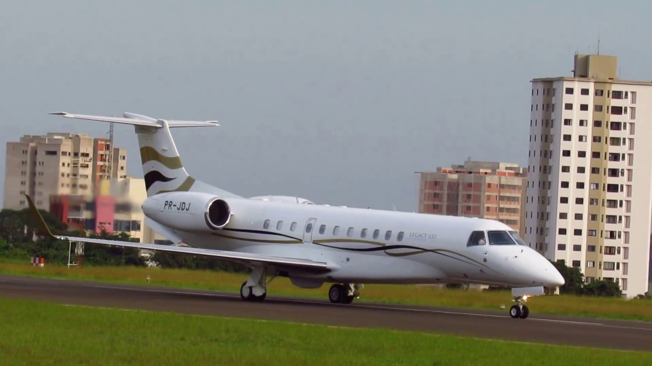 Takeoff Embraer E135-BJ(Legacy 650) - Aeroclube de Bauru(SBBU) - YouTube