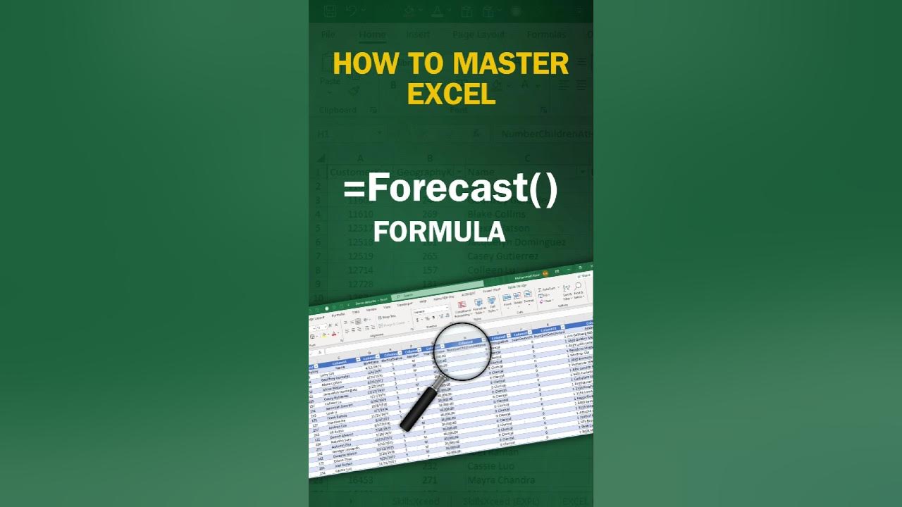 Forecast Function in Excel #shorts #exceltips #exceltricks #excel #exceltutorial - YouTube