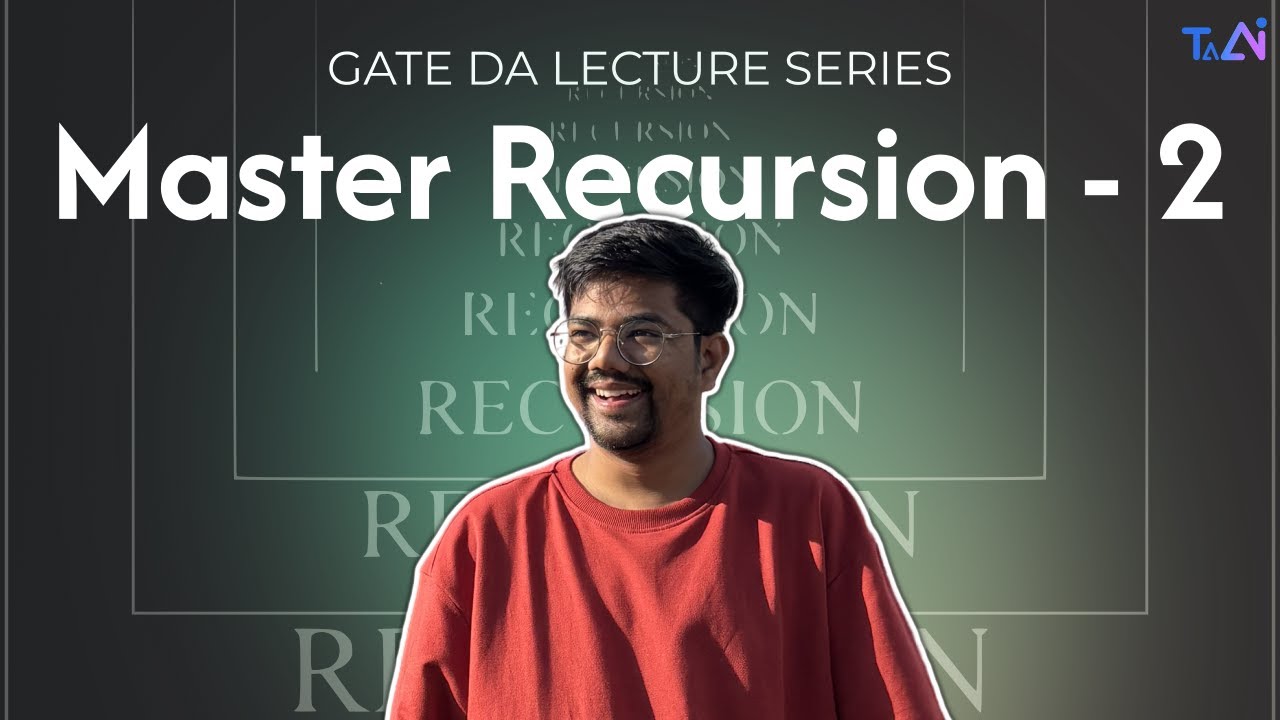 Master Recursion for GATE - 02 || GATE DA Revision Series - YouTube