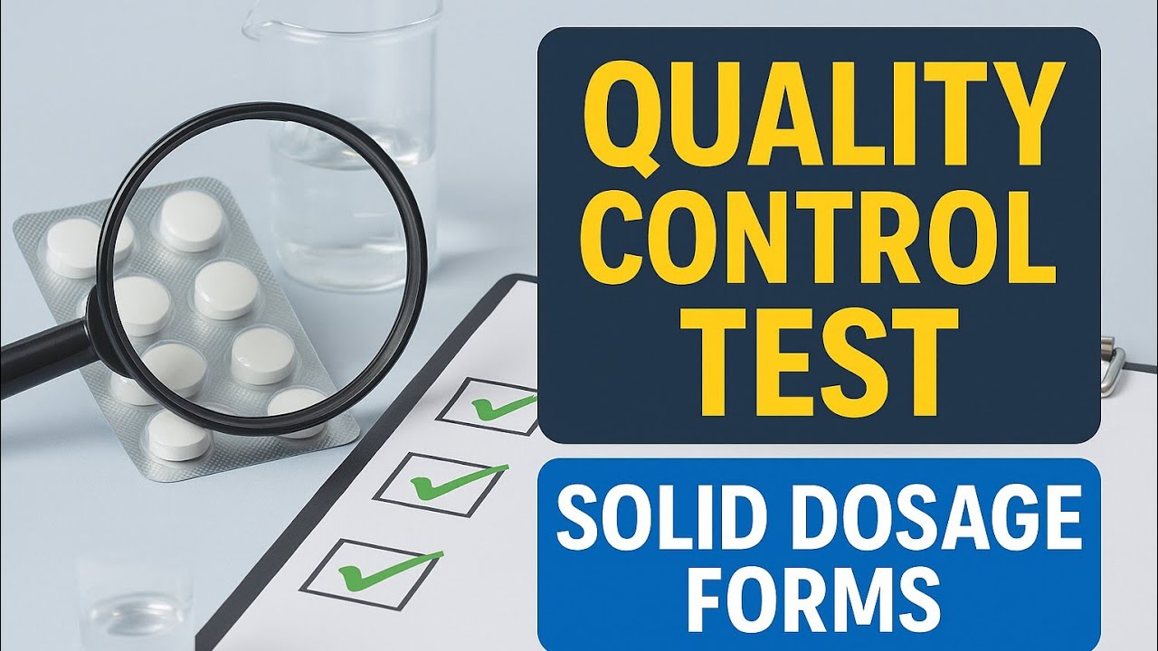 Quality Control Test for Solid dosage form #pharmaceuticals #quality ...