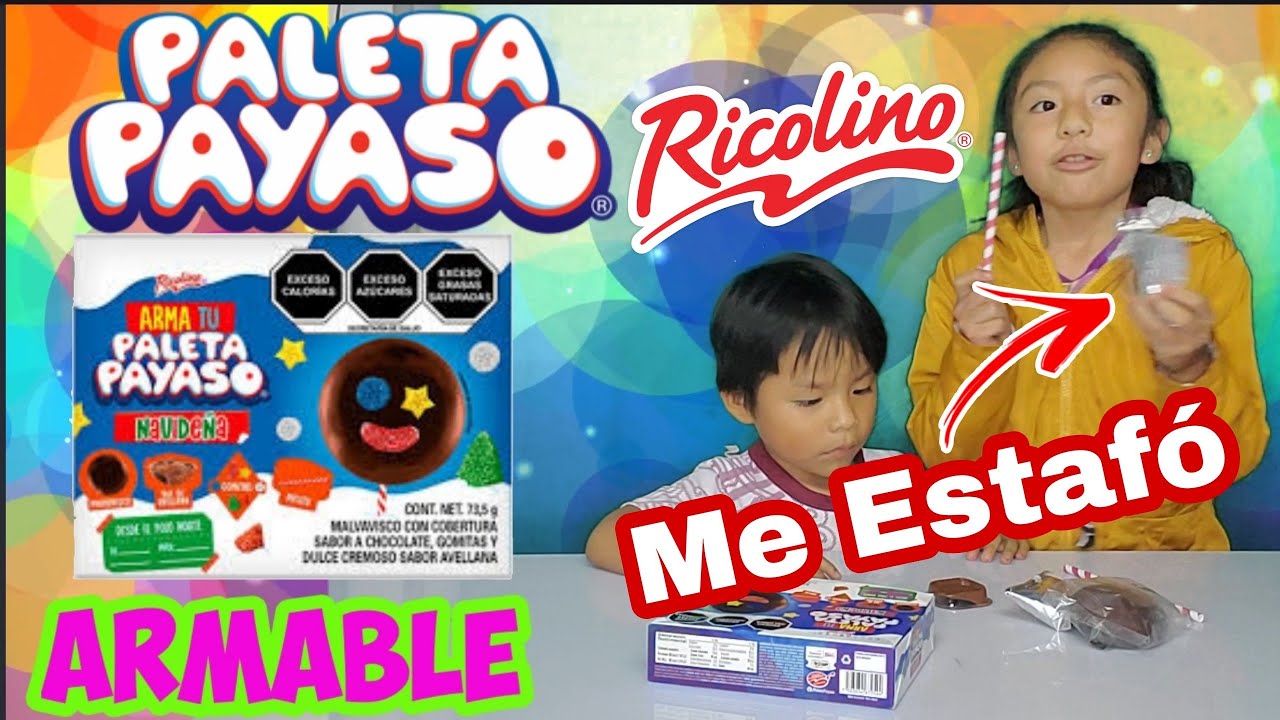 Paleta Payaso Armable 🤡 Ricolino me ESTAFÓ | Como hacer Paleta Payaso ...