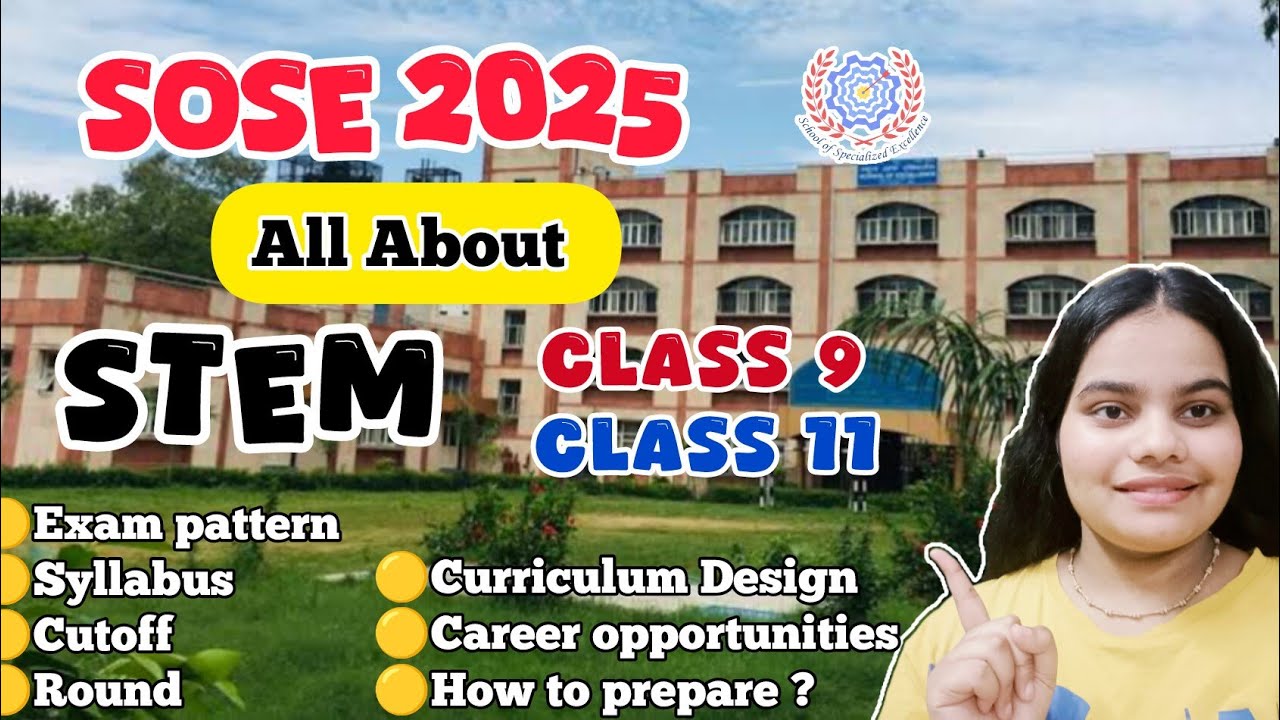 Sose All About Stem - exam pattern, syllabus, cutoff, round, how to prepare sose Stem ? # ...