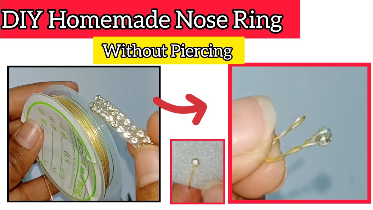 DIY Homemade Nose Ring ️😍|diy handmade nose pin | how to make nose pin ...