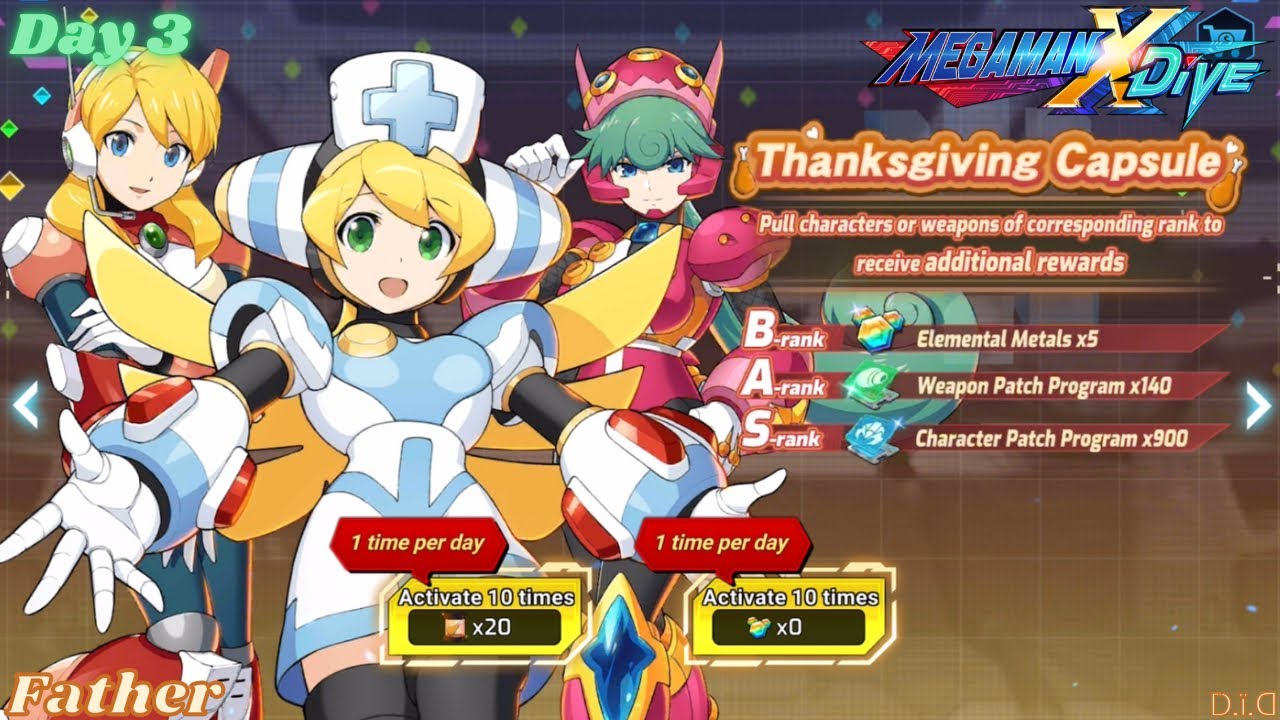 Thanksgiving Capsule - 10 Free Capsule Pulls: Day 3 | Mega Man X DiVE ...