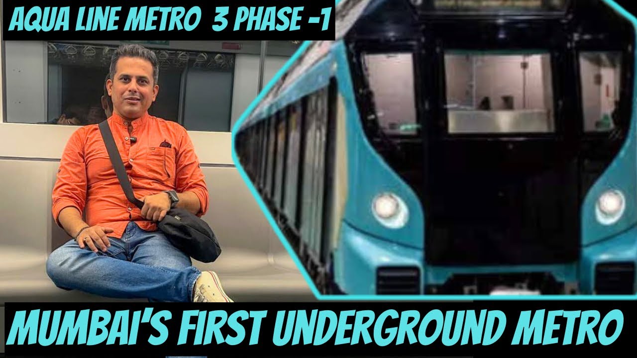AQUA LINE METRO 3, PHASE -1 | BKC TO AAREY JVLR UNDERGROUND METRO RIDE ...