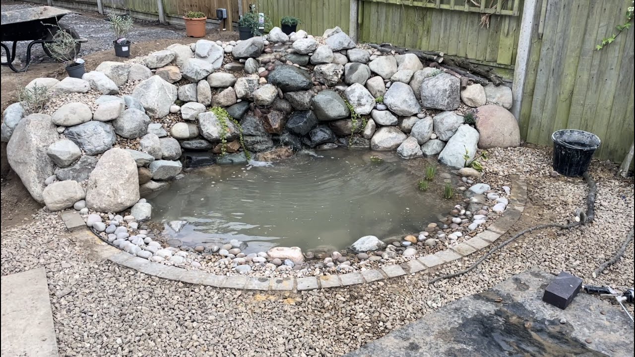 PART 3 - Aquascape Ecosystem Pond with waterfall & Intake Bay, concrete ...