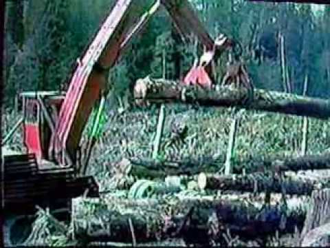 Hitachi UH16 Log loader - YouTube