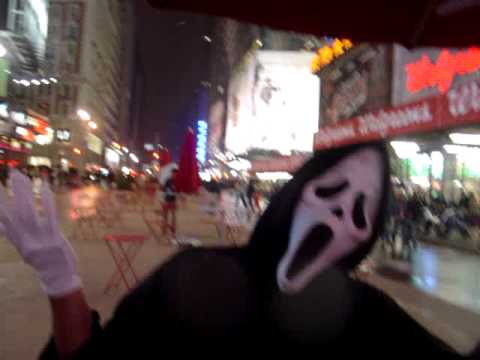 Halloween in NY Times Square (Ghosts) - YouTube