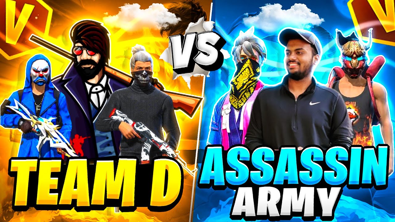 Assassin Army Vs Team D💥 | Garena Free Fire💥 Team D Gold Noobs Vs ...