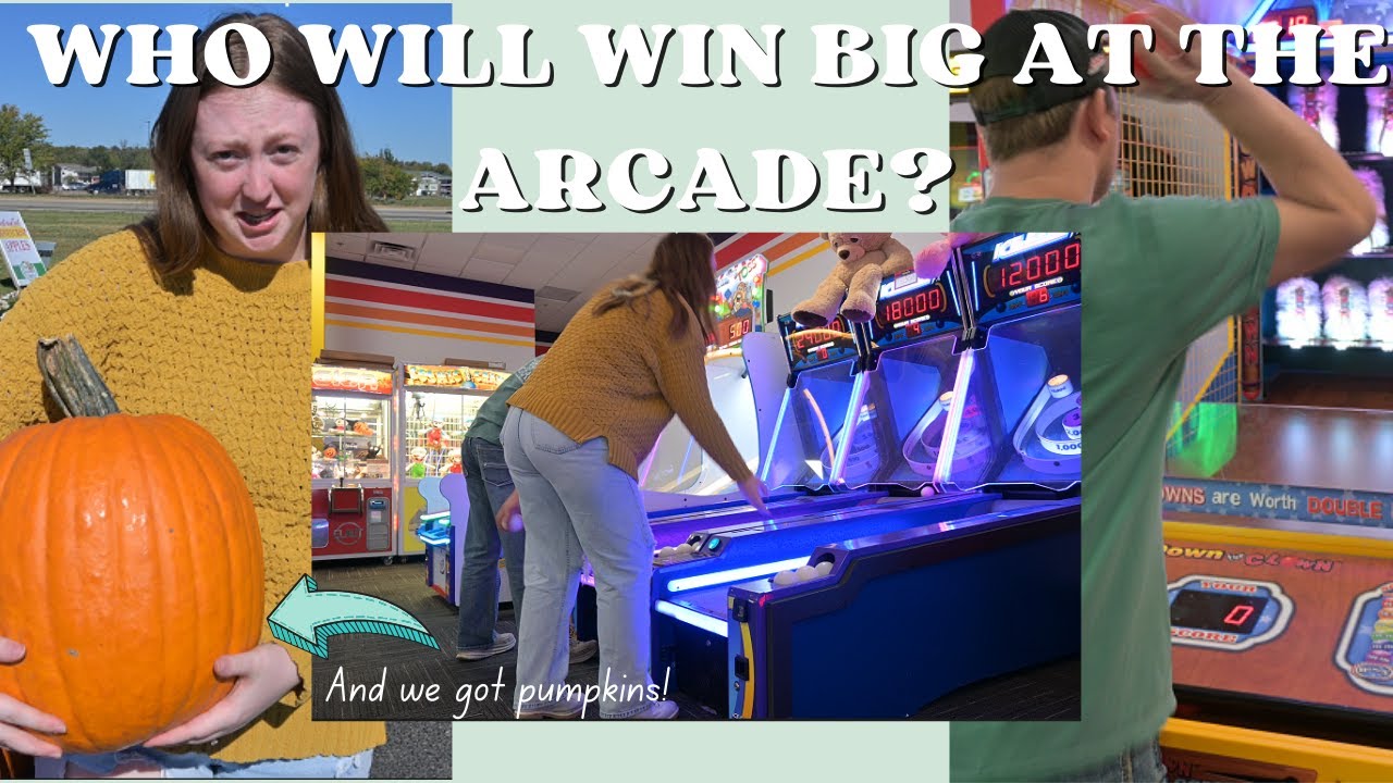 Who Will Win Big At The Arcade? // & Picking Out Pumpkins - YouTube