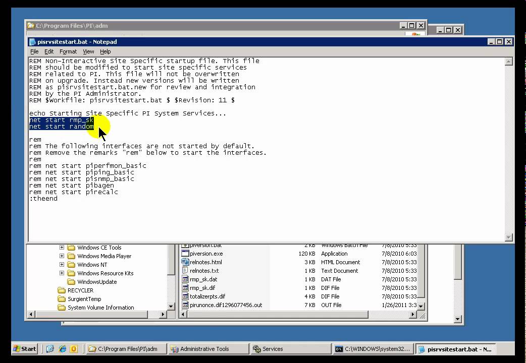 Osisoft Starting And Stopping The Pi Server V2010 Youtube