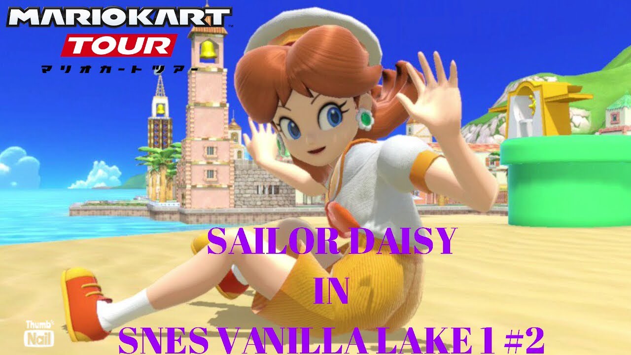 Mario Kart Tour - Sailor Daisy in SNES Vanilla Lake 1 #2 - YouTube
