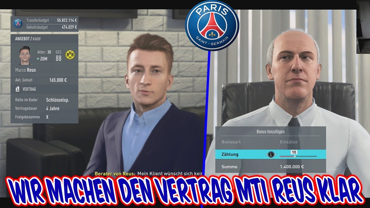 Marco REUS unterschreibt endlich den Vertrag bei PSG! - Fifa 20 ...