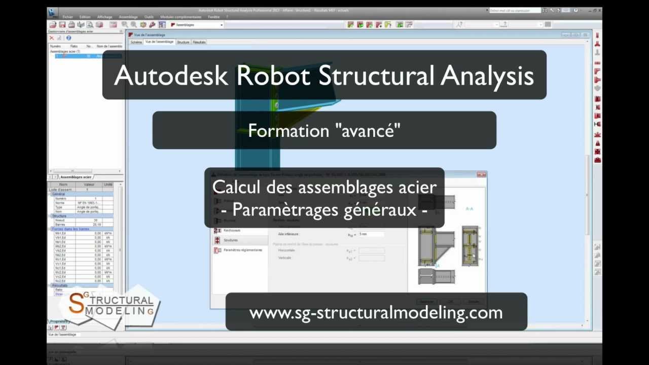 Autodesk Robot - Calcul des assemblages acier - 01 - Paramètrage ...