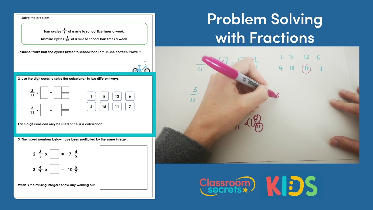 Year 5 Problem Solving With Fractions Answer Video YouTube Year 5 Problem Solving With Fractions Answer Video YouTube