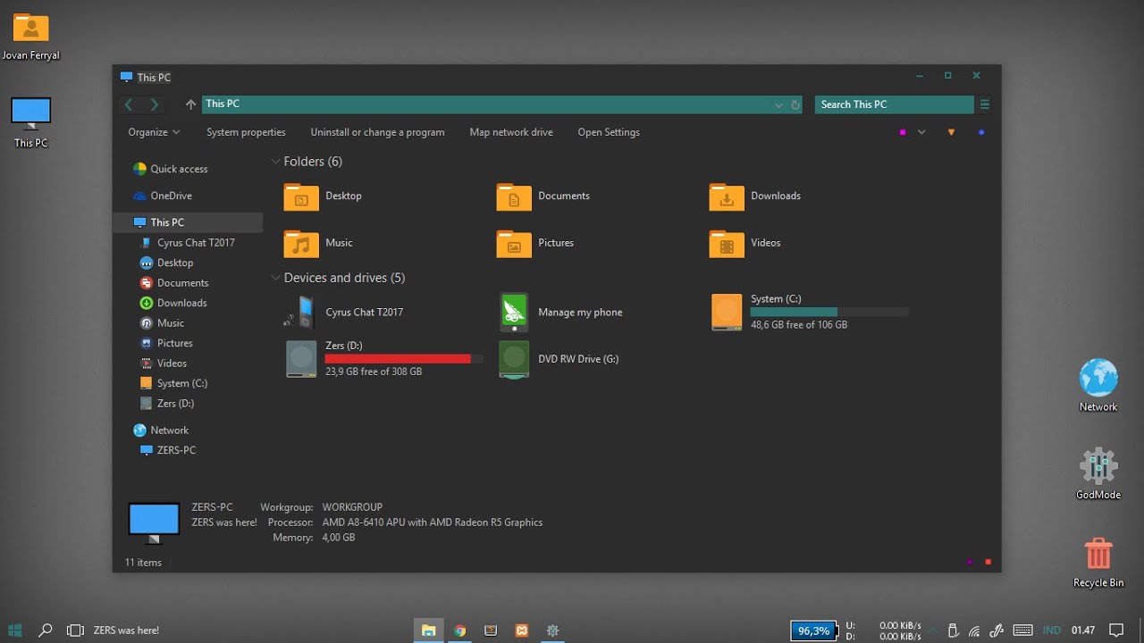 How to Install Numix Dark Cyan Theme on Windows 10 - YouTube