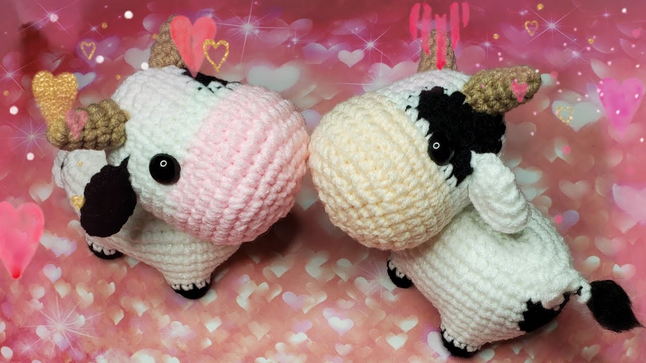 Crochet Cow Amigurumi | MooMooMaro the Chibi Cow | Original Design By ...