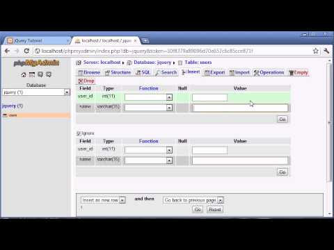 jQuery Tutorial - 113 - Updating database table values - YouTube