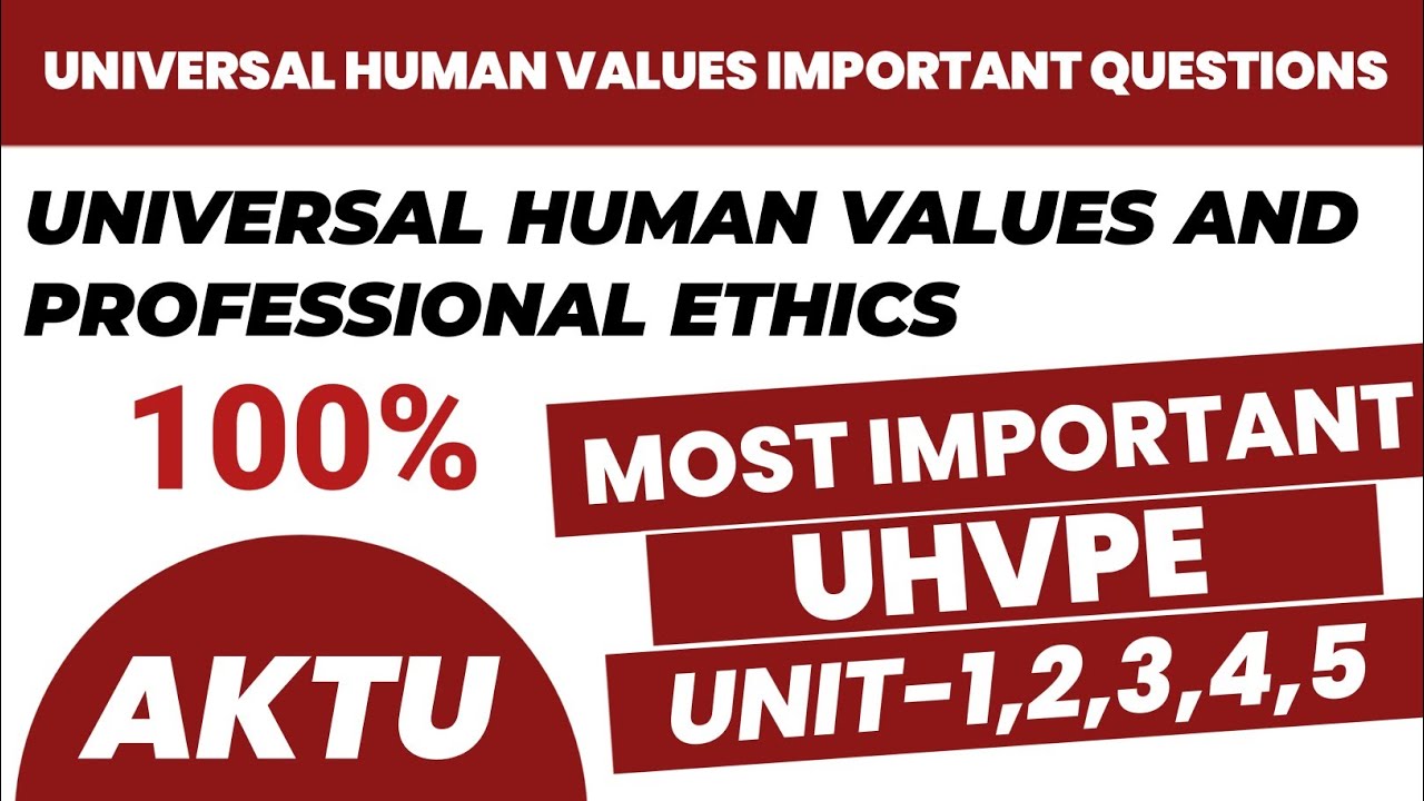 Universal Human values and professional ethics important questions aktu ...