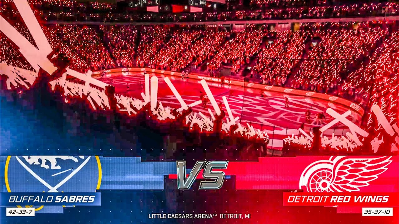 Buffalo Sabres vs Detroit Red Wings 4/7/2024 NHL 24 Gameplay - YouTube