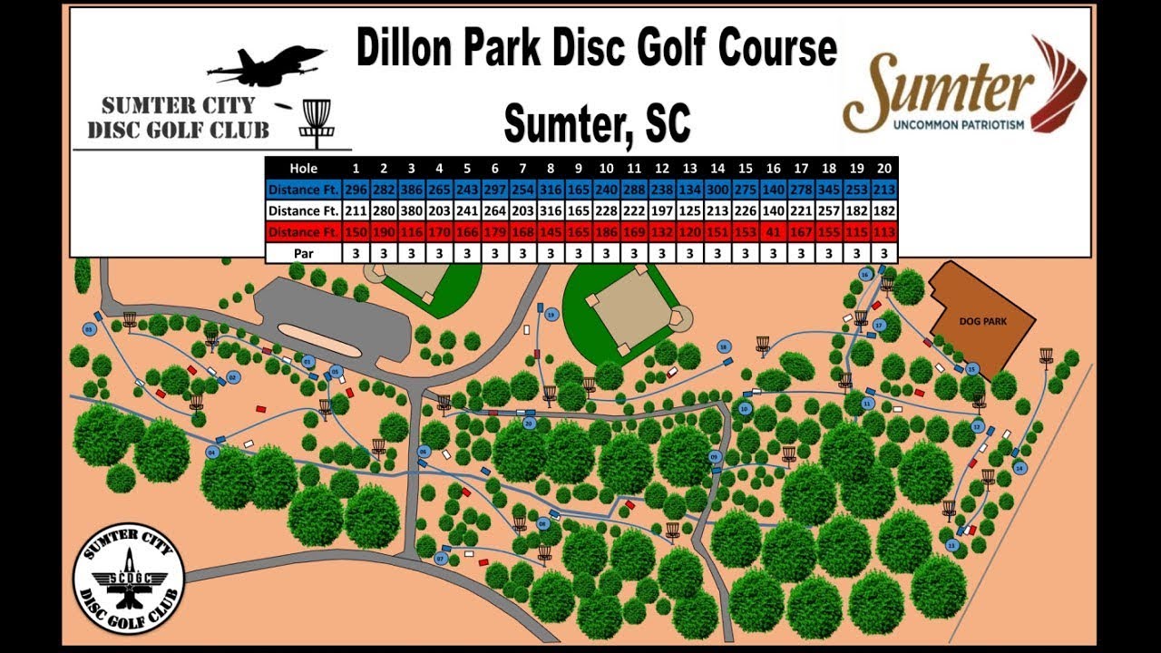 Dillon Park Disc Golf Course in Sumter SC - YouTube