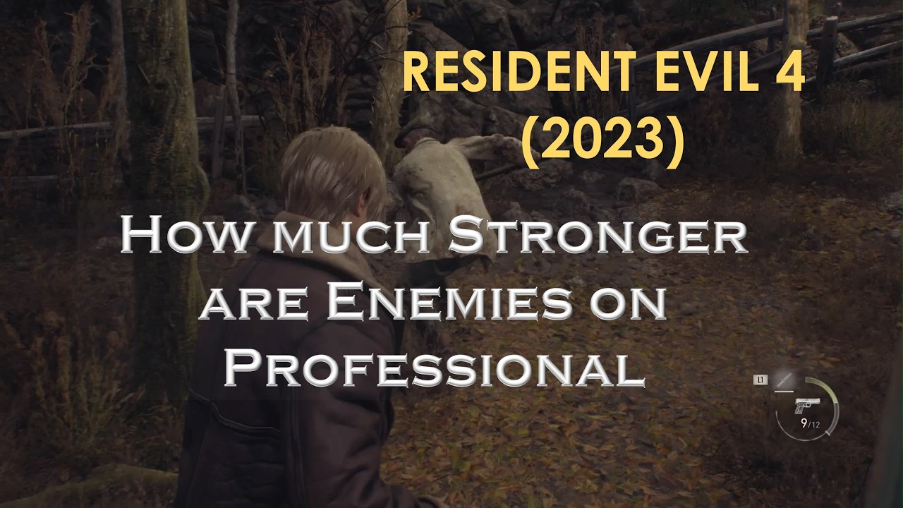 Resident Evil 4 (2023), difference between hard and professional ...