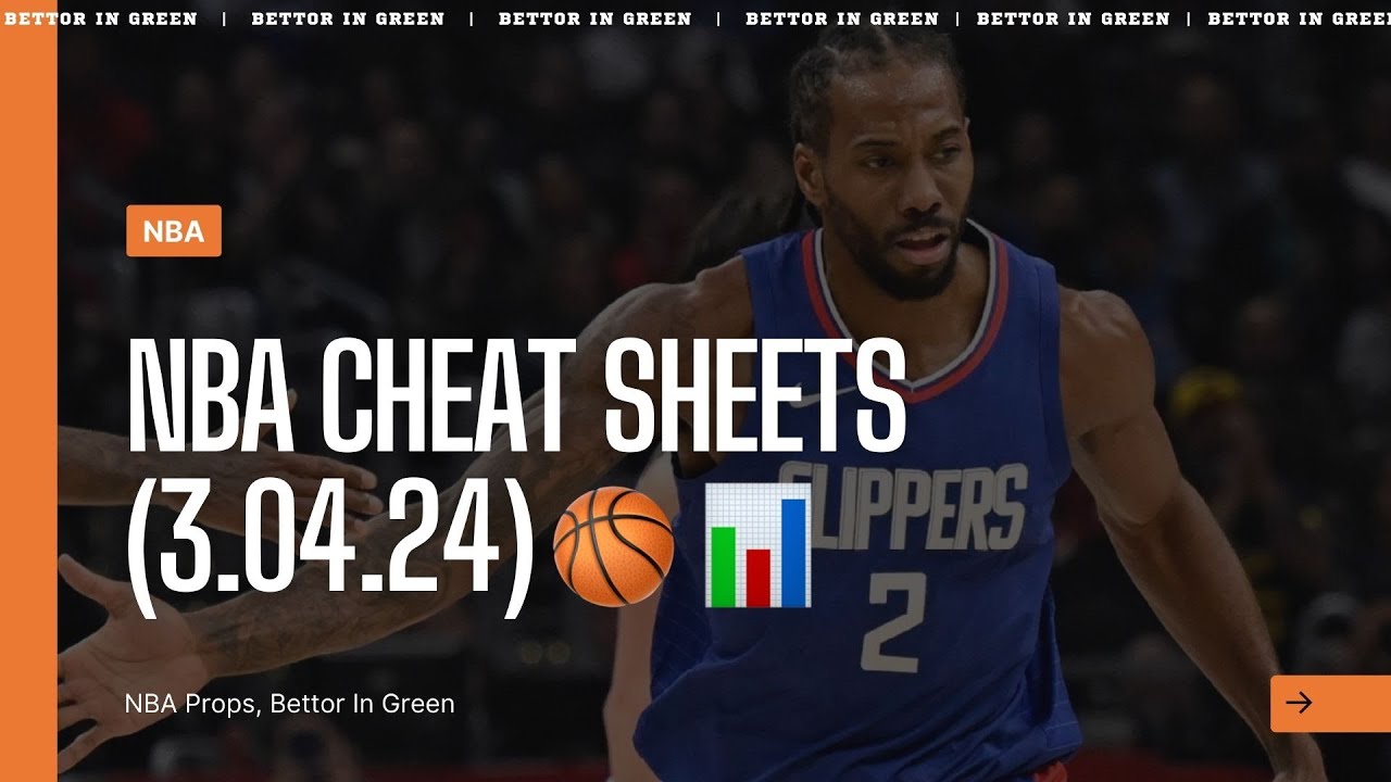 Best NBA Player Props Today 3.04.24 | FREE NBA Cheat Sheets - YouTube