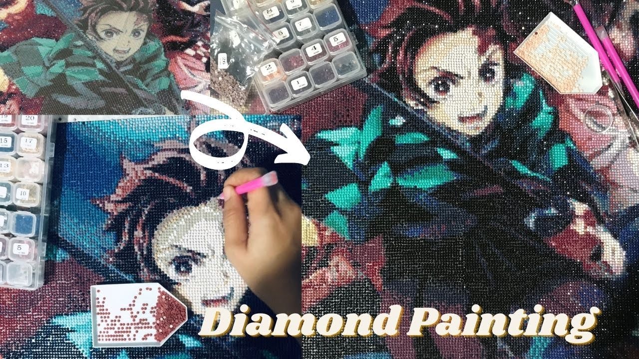 DIAMOND PAINTING | ANIME | DEMON SLAYER | TANJIRO - YouTube