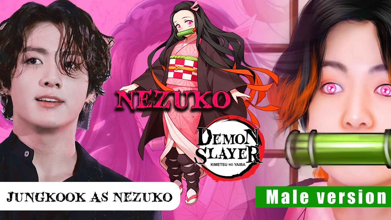 BTS Jungkook (JK) as Demon slayer Nezuko male version | BTS JK ...