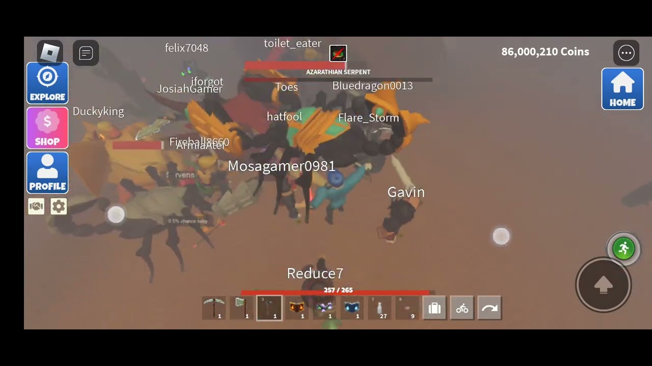 killing the Azarathian serpent (islands roblox part 2) - YouTube