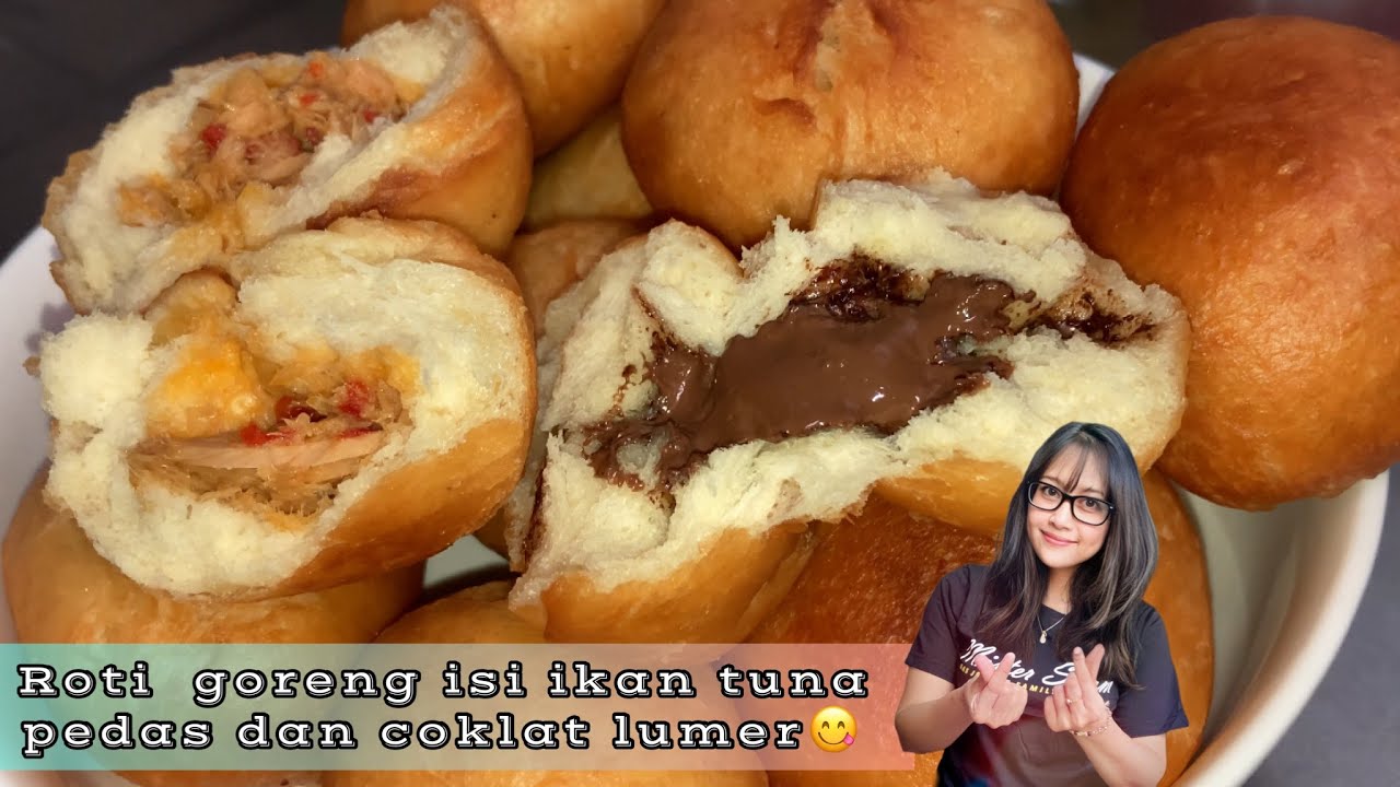 Roti goreng isi ikan tuna pedas dan coklat di jamin manthul 💯‼️ - YouTube