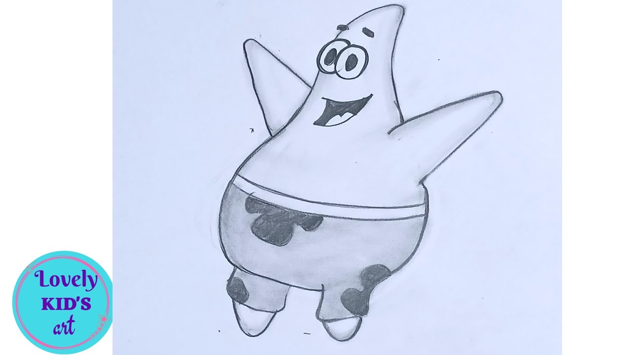 Patrick Star cartoon character pencil drawing for beginners #drawing # ...